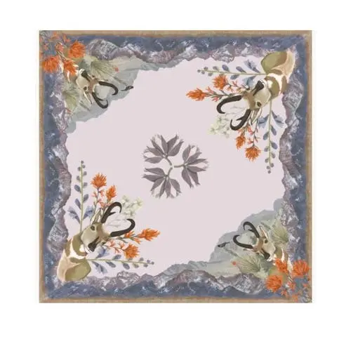 MATTY MILLER STUDIO 100% Silk Scarf San Luislandscape Wildlife Floral